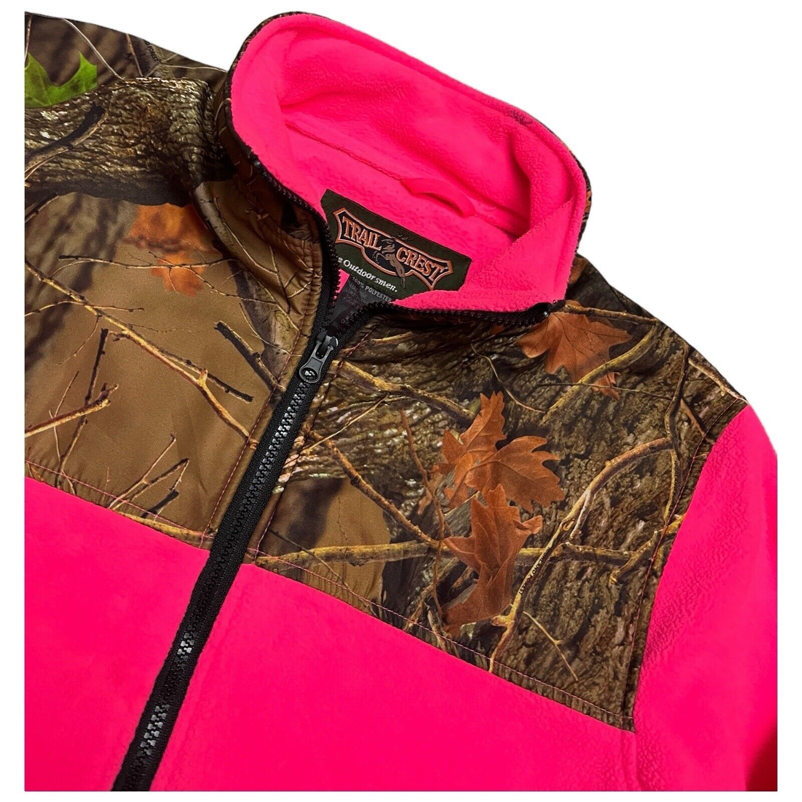 Camo Trail Crest CAMO FLEECE Pink Wood Forest Hunting Jacket | Grailed