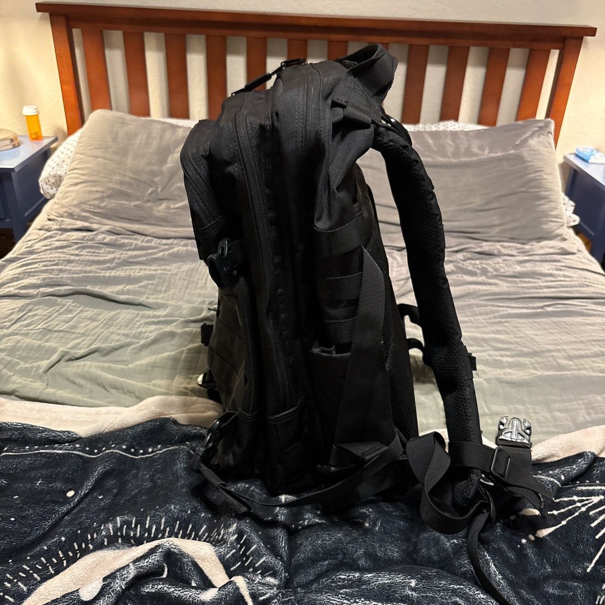 Streetwear Black and white 45l Wolfpak backpack | Grailed