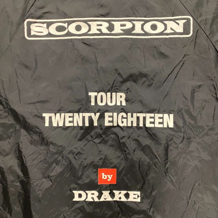 Drake Drake Scorpion Tour Promo OVO Rap Black Nylon Coach Jacket | Grailed