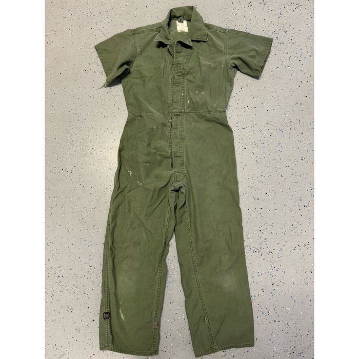 Vintage VTG Army Coveralls Mens M Olive Green Sateen Type 1 Military ...