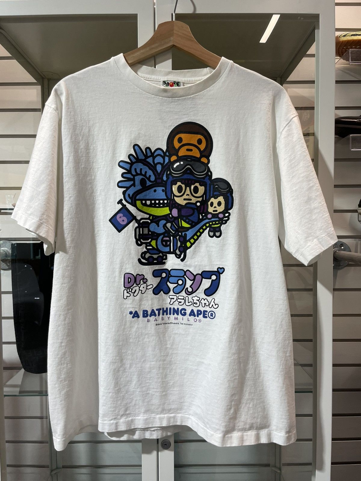 Bape Baby Milo A Bathing Ape Bape Dr Anime cartoon graphic tee | Grailed