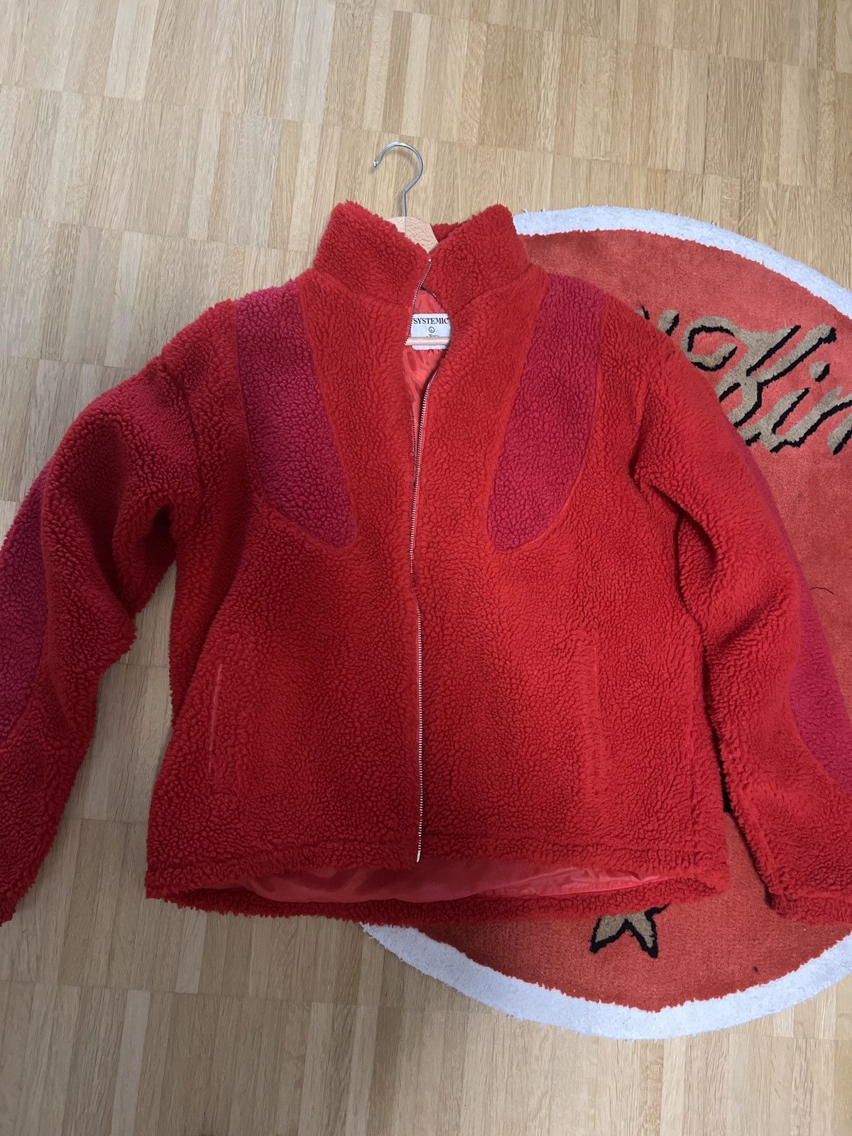 Streetwear Systemic Teddy Fleece Red | Grailed