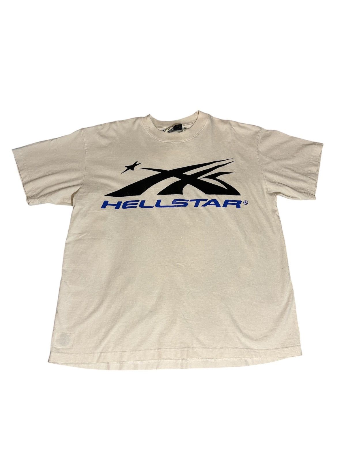 HELLSTAR Hellstar Sports Core Logo Gel T-Shirt (White/Blue) | Grailed