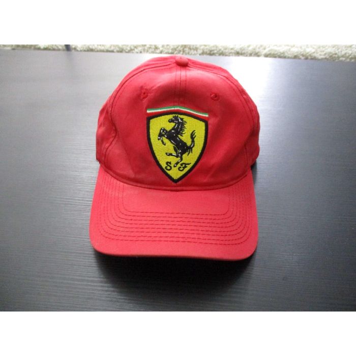 Ferrari Vintage Ferrari Hat Cap Mens Red Snap Back Cars Racing Horse ...