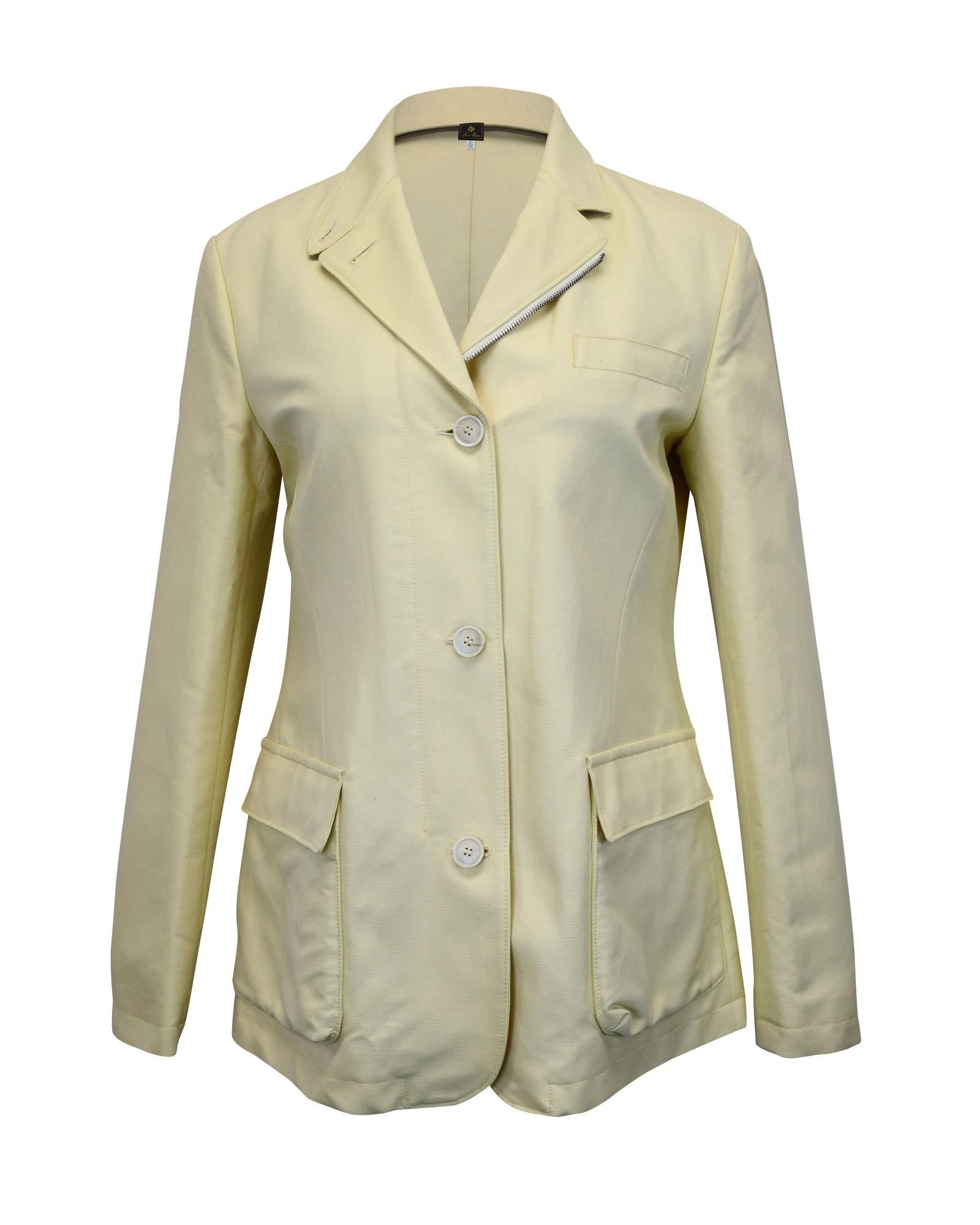 Loro Piana Vibrant Yellow Cotton Jacket with Zipper Detail | Grailed