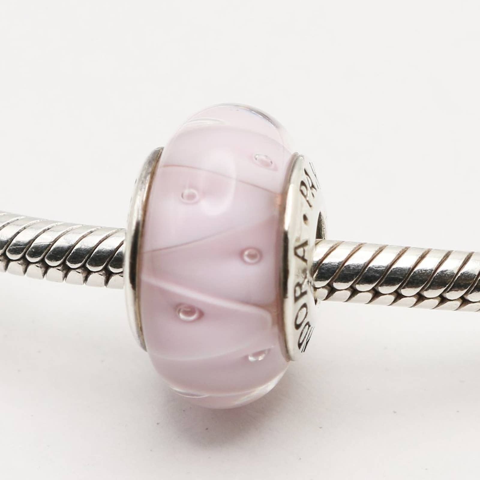 pandora Authentic PANDORA Rose Murano Looking Glass Charm | Grailed