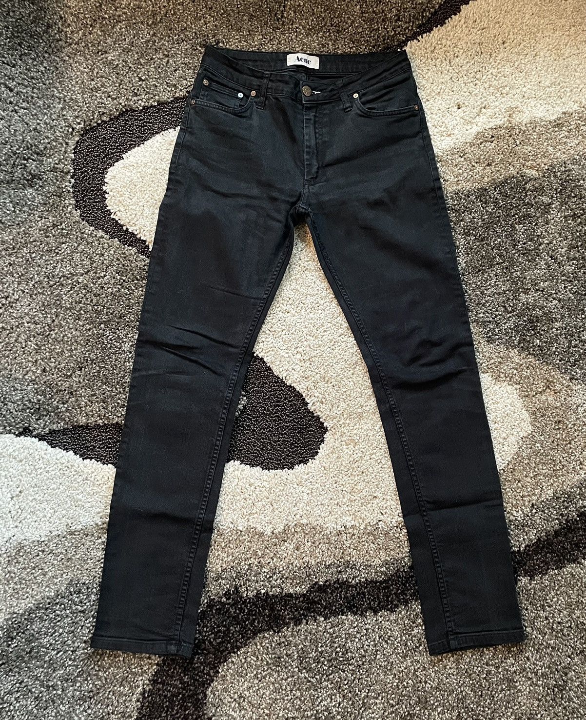 Acne Studios Acne Studios Flex Wet Black Jeans | Grailed