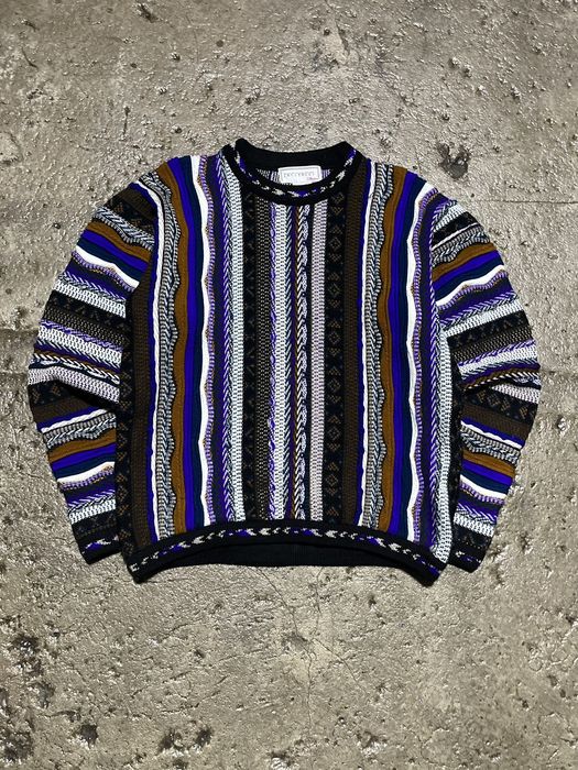 Coogi Crazy Vintage Coogi Style 3D Knit Pattern Sweater Art Biggie ...