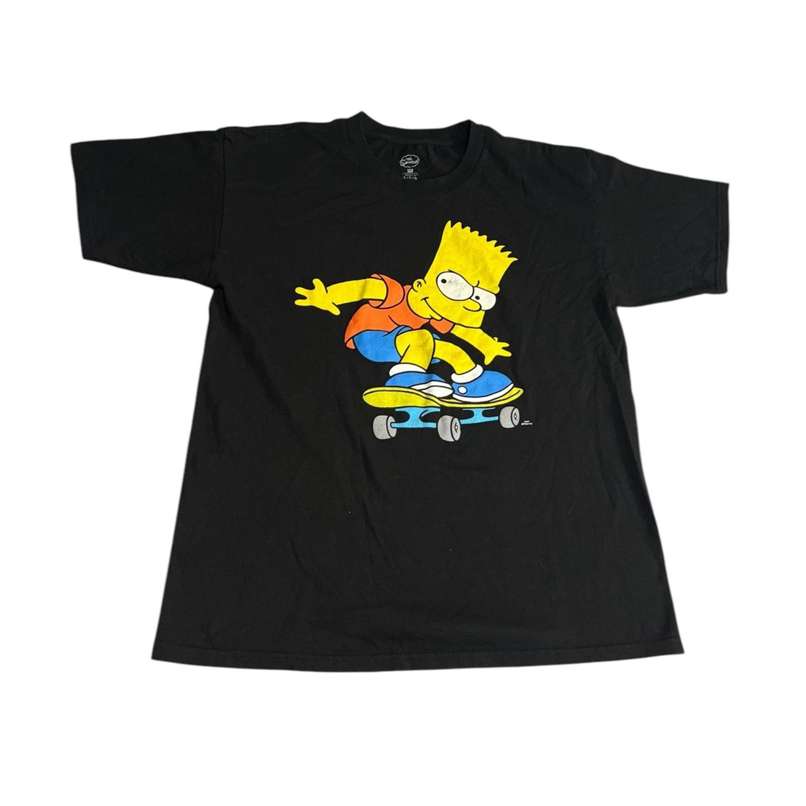 The Simpsons The Simpsons Bart Simpson On Skateboard Black Shirt | Grailed