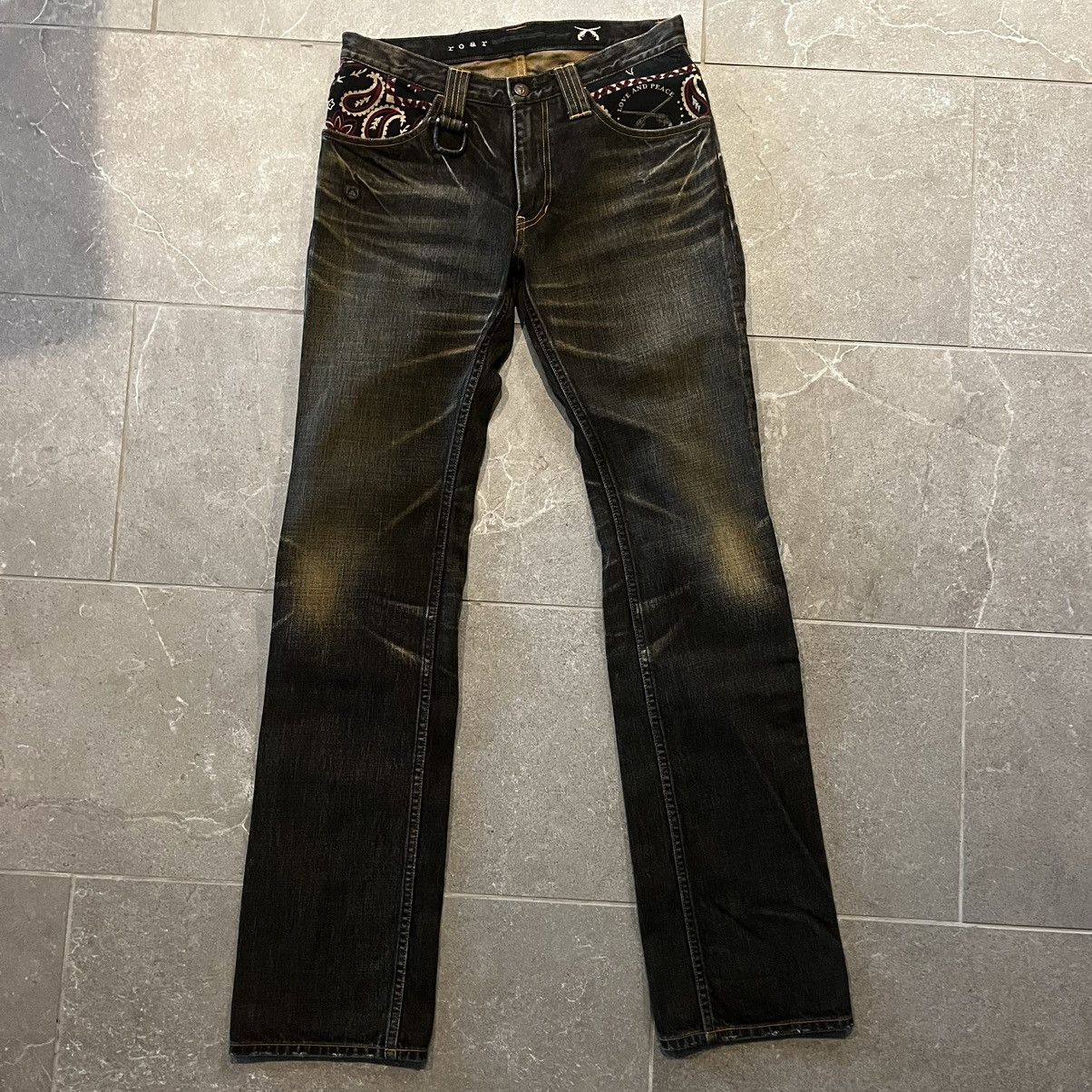 Roar Roar y2k paisley print gun denim | Grailed