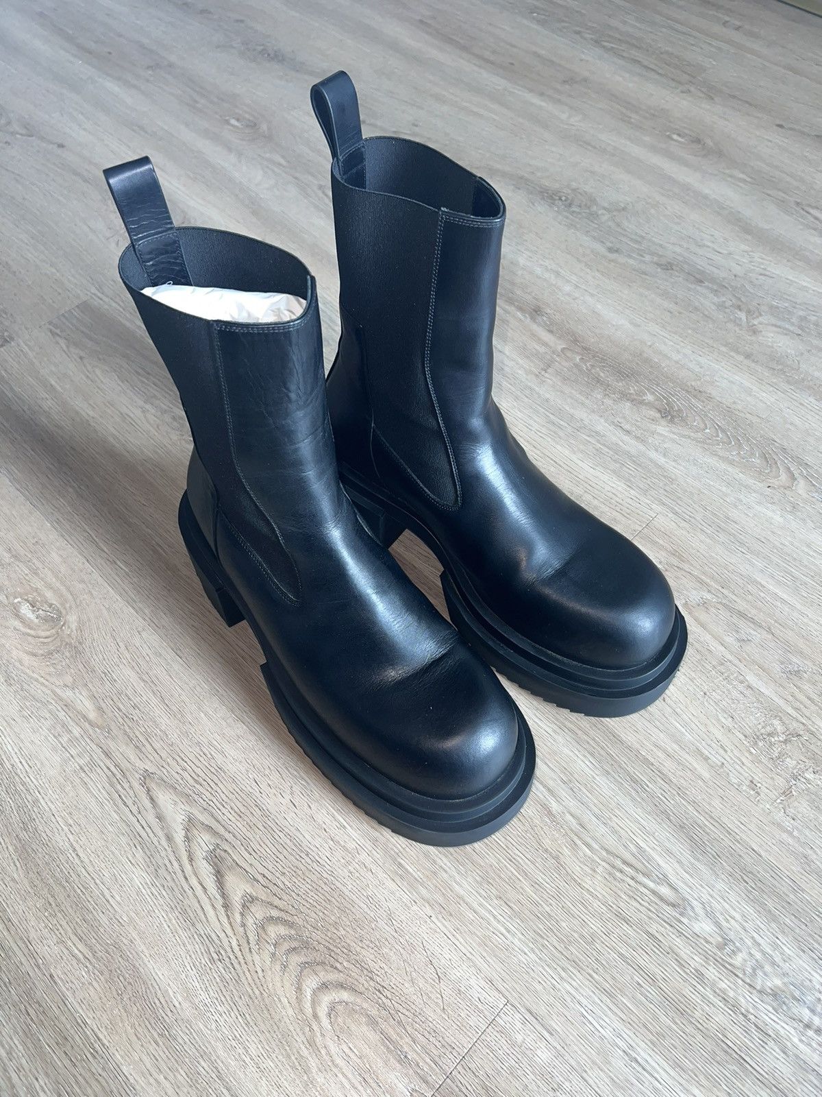 Rick Owens Beatle Bogun leather platform boots | Grailed