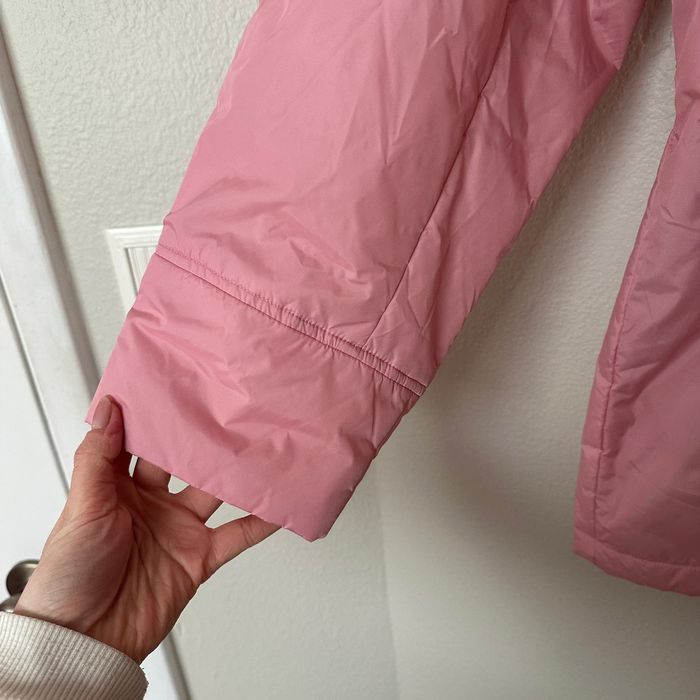 Vintage Vintage Medium Pink Coquette Faux Fur Collared Nylon Jacket ...