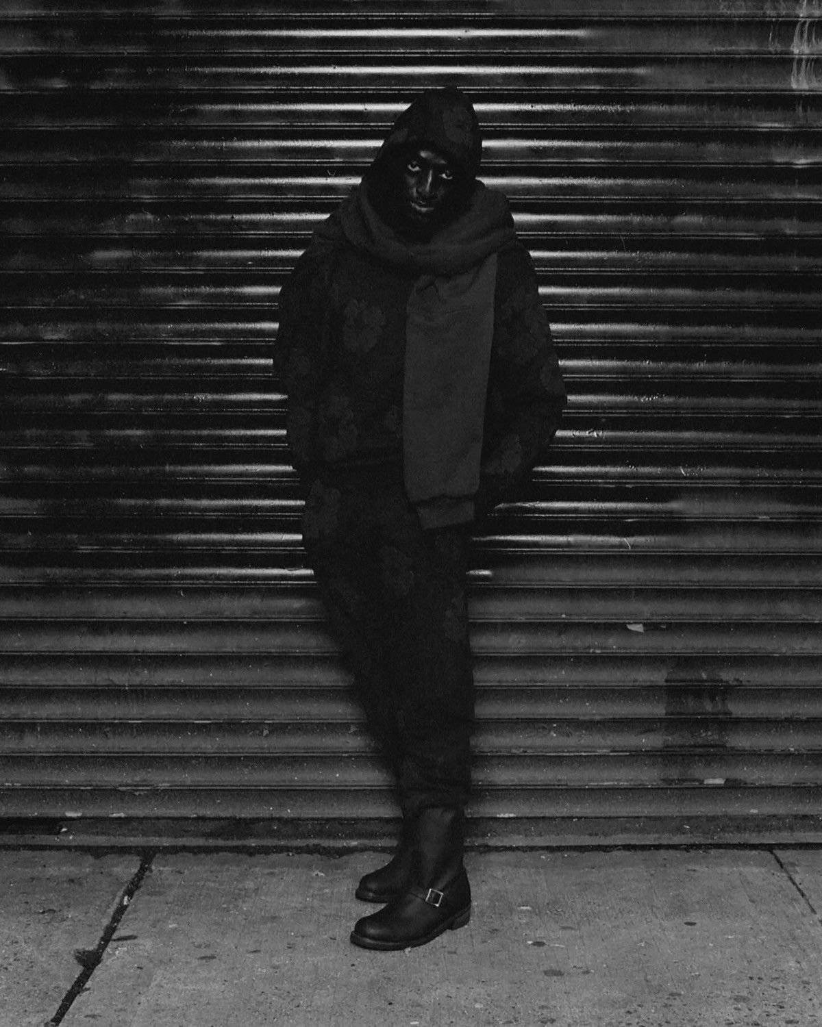 DENIM TEARS The Black Monochrome Cotton Wreath Sweatpants | Grailed