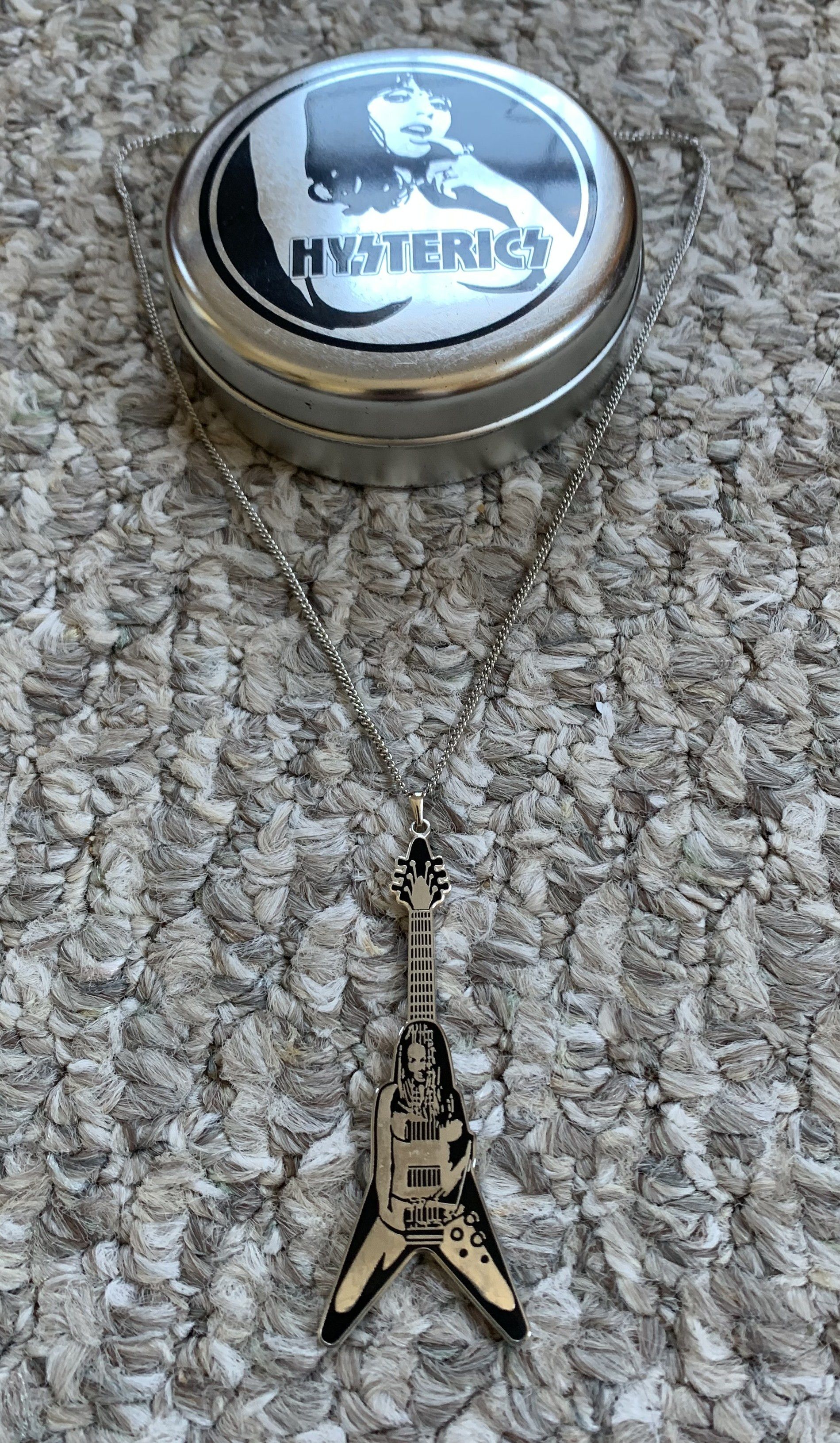 Hysteric Glamour Hysteric Glamour Flying V Guitar Rocker Girl Necklace ...