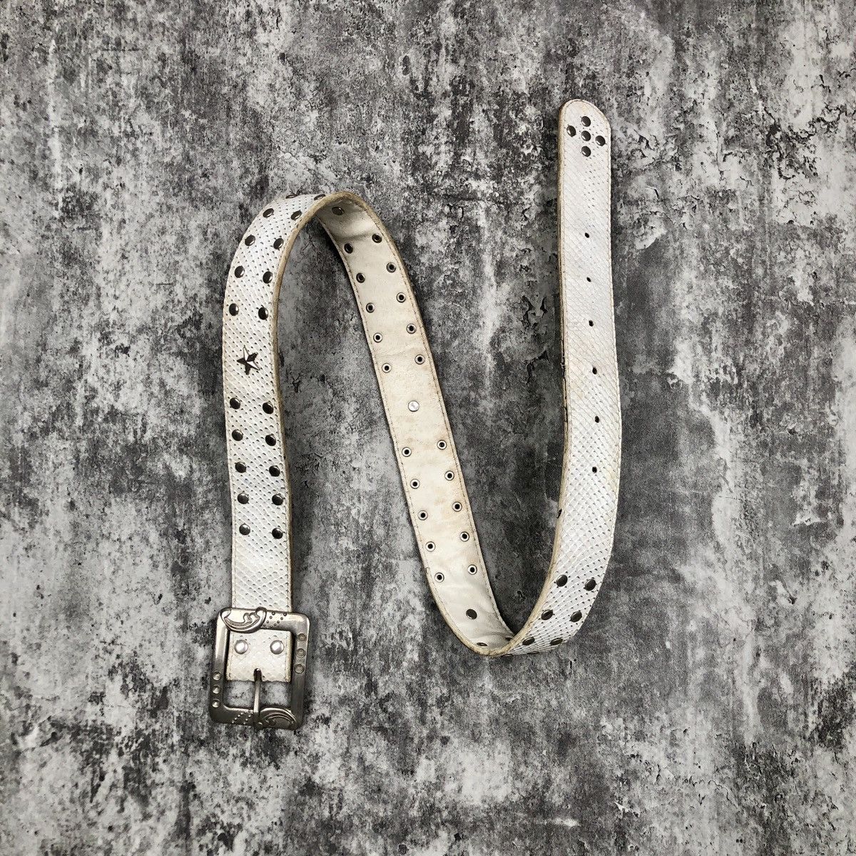 Japanese Brand White Star Studded Y2K Style Belt | Grailed