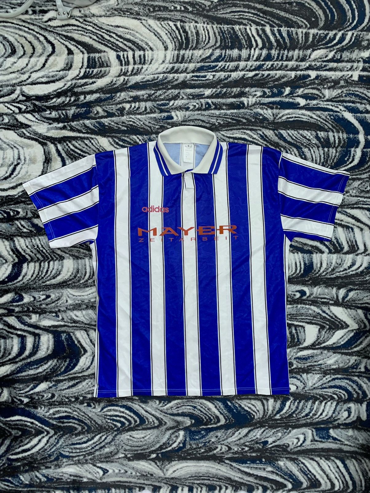 Adidas Adidas Vintage Block core striped soccer jersey | Grailed