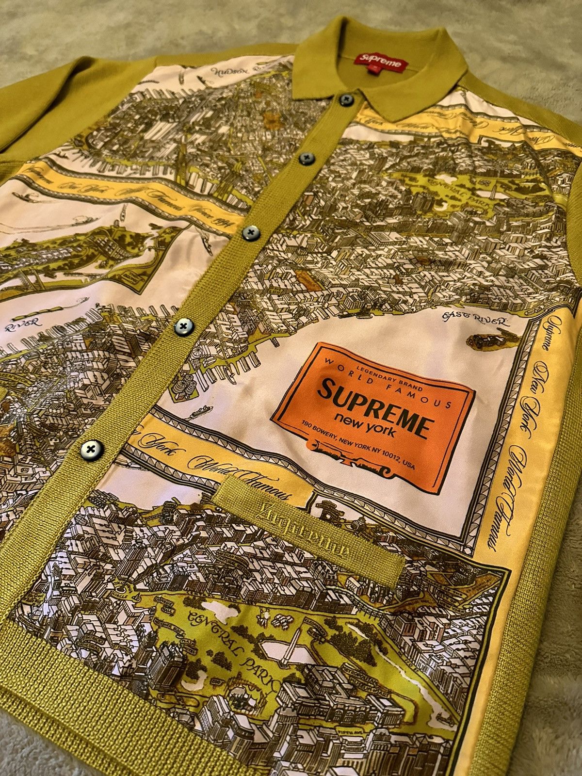 Supreme FW23 - SILK MAP CARDIGAN | Grailed