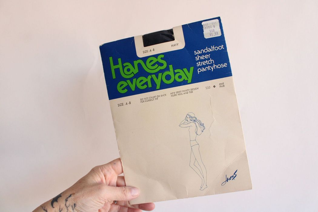 Hanes Vintage 1980s 1990s Pantyhose, New NOS, Hanes Navy, Size A-B ...