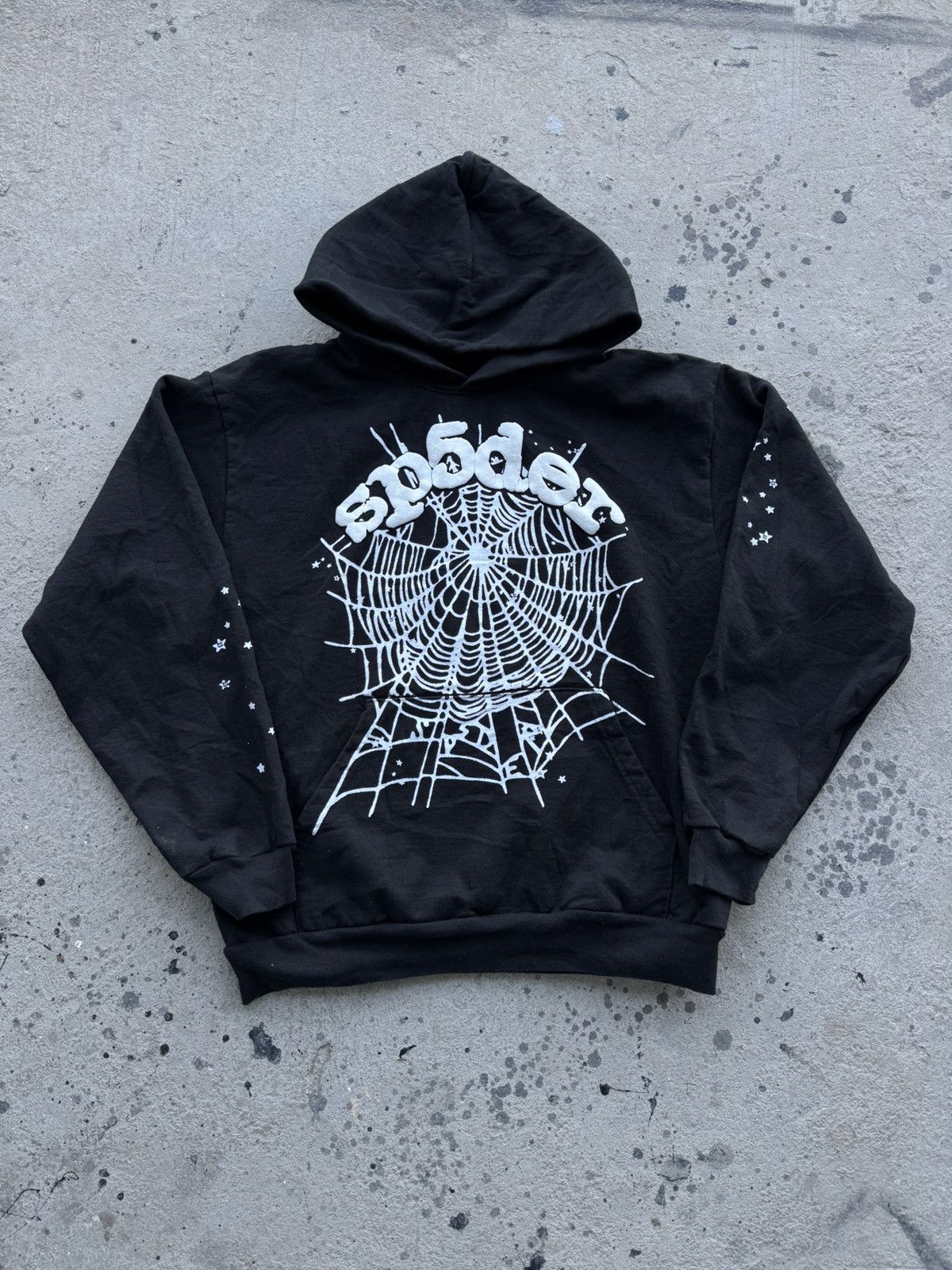 Sp5der Black/White Sp5der OG web hoodie WITH RECEIPT | Grailed
