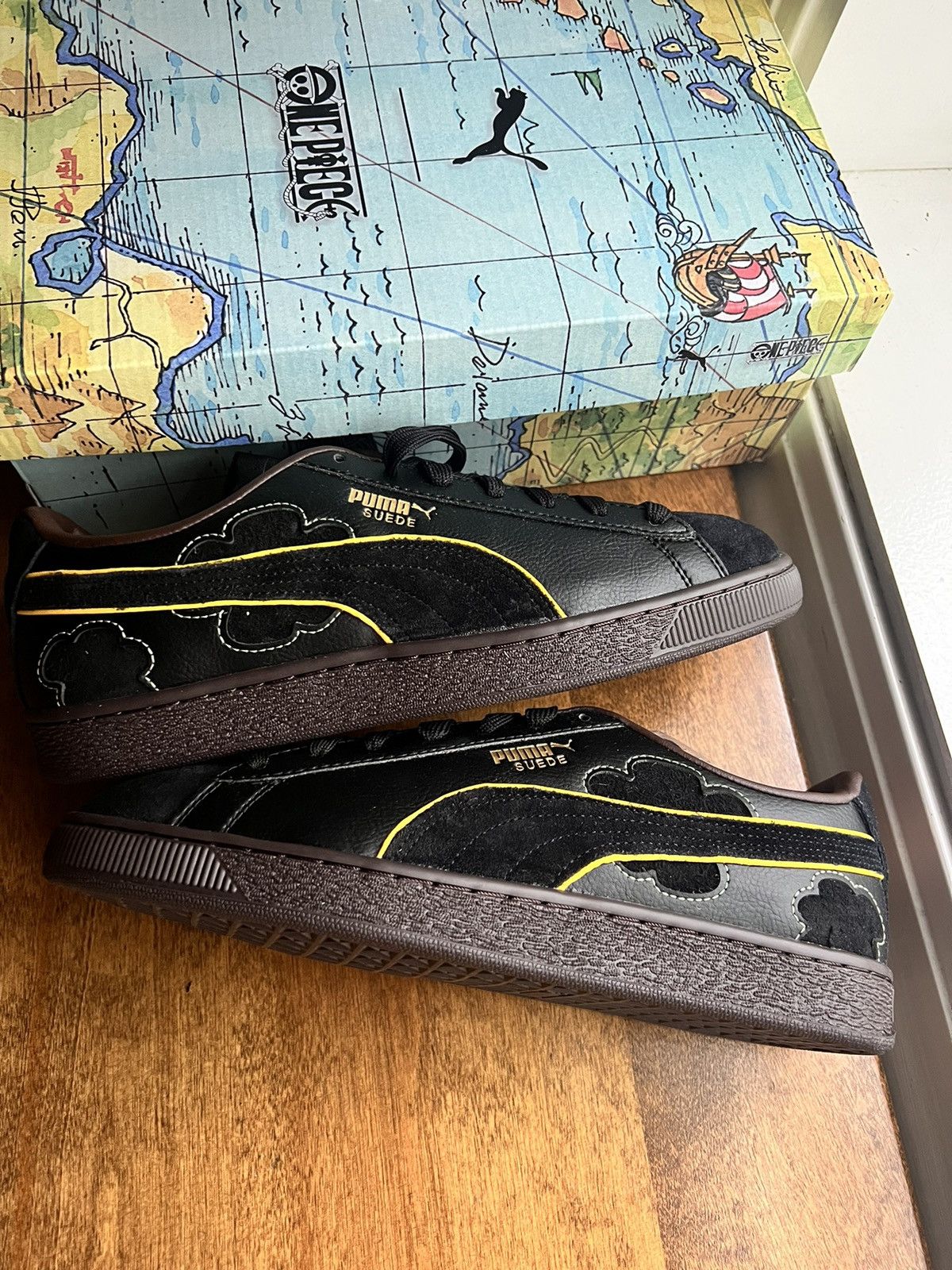 One Piece × Puma × Streetwear Puma Suede One Piece Blackbeard | Grailed
