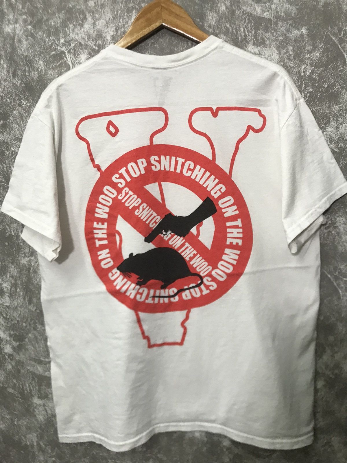 999 Club × Vlone Pop Smoke Vlone Stop Snitching Tee | Grailed