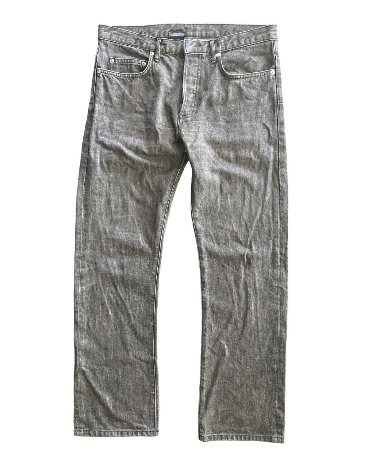 Dior × Hedi Slimane Distressed Dior AW03 Button Fly Jeans | Grailed