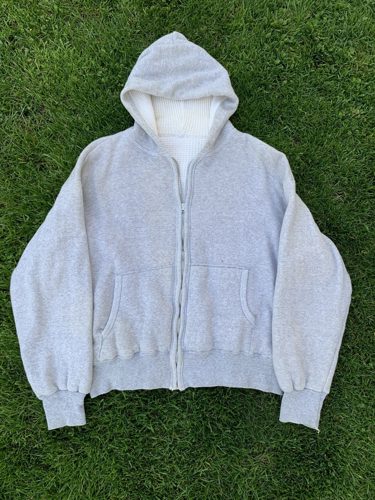 Vintage True vintage waffle thermal lined 2 ply zip up 50’s 60’s | Grailed