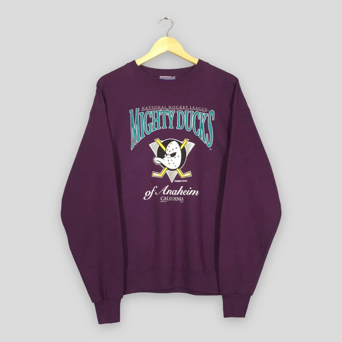 Vintage Vintage 90s Lee Sport Anaheim Mighty Ducks Sweatshirt XLarge ...