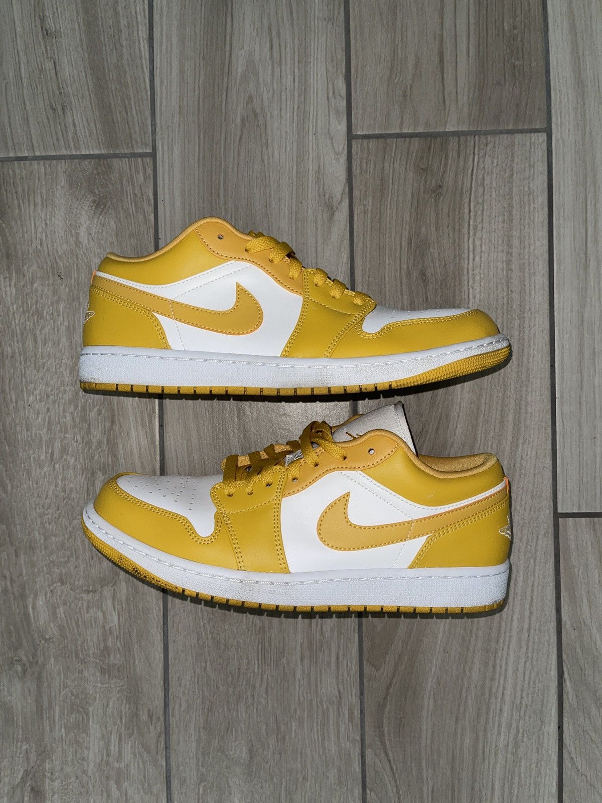 Nike Jordan 1 low White and Yellow | Grailed