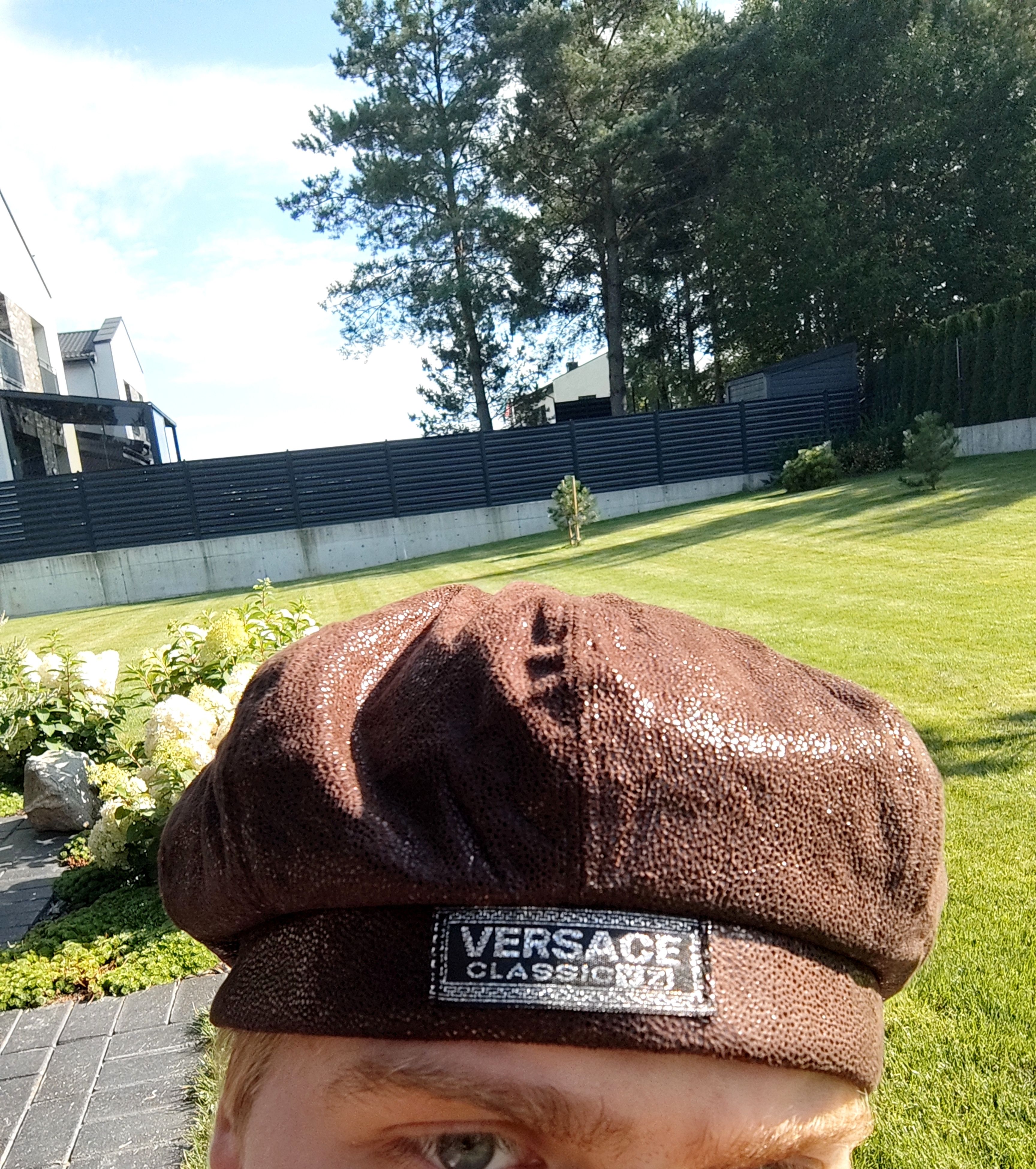 Vintage Vintage Versace Classic V2 leather 90s retro rare beret | Grailed