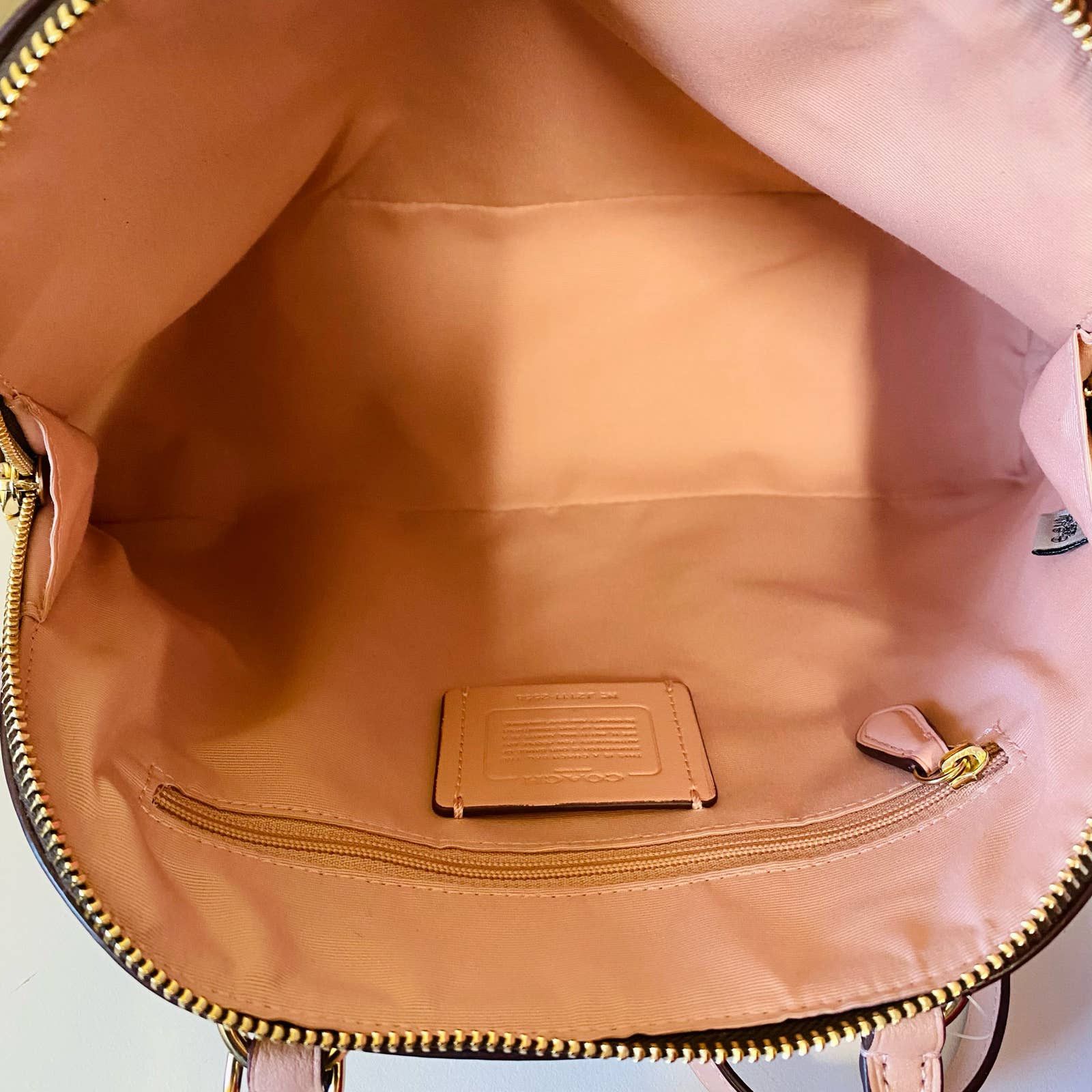 Coach COACH 2558 KATY SATCHEL IN SIGNATURE CANVAS BROWN SHELL PINK ...