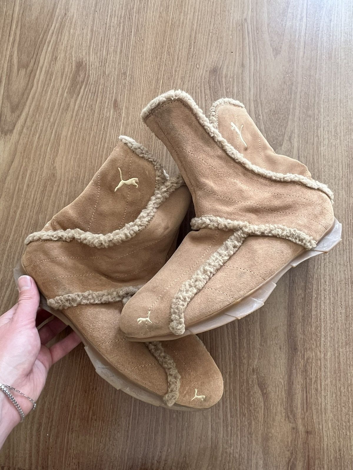 Puma × Vintage Puma Yutori Fuyu Archive shoe 8.5 Suede Brwn SlipOn 2007 ...