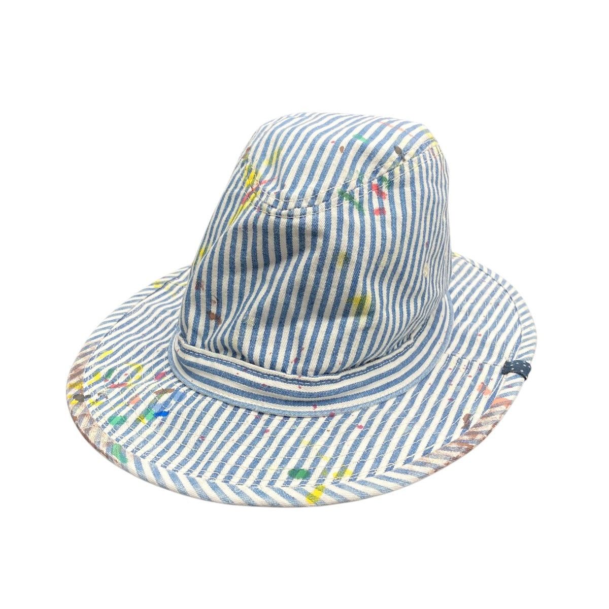 Visvim 🐎 SS24 ICT Paint Splatter Striped Hat | Grailed