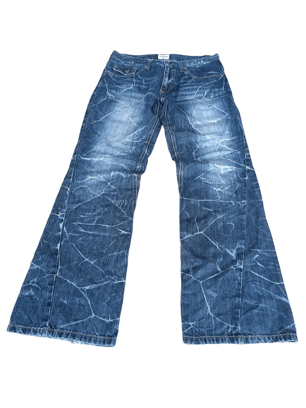 Rare FLARED RARE NYLAUS EMBROIDERY ANGEL WING FLASH FADED DENIM | Grailed