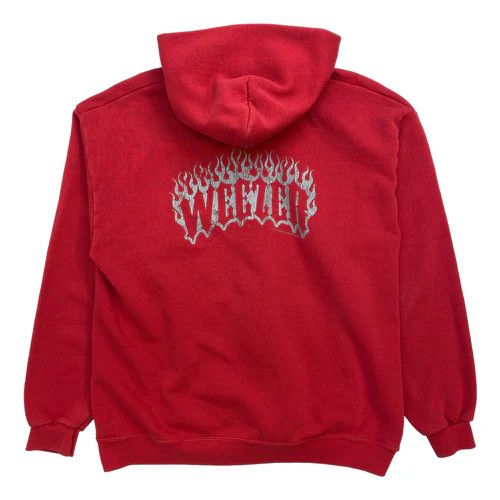 Giant 2002 WEEZER ZIP UP HOODIE RED | Grailed