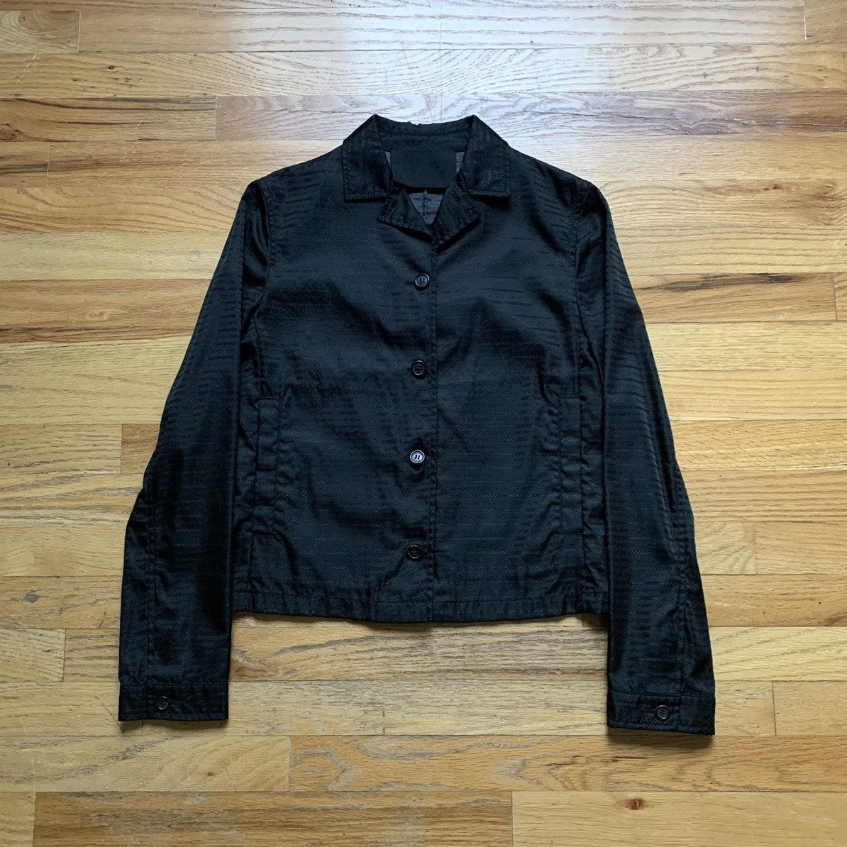 Prada 1990s Lining Monogram Print Nylon Jacket | Grailed