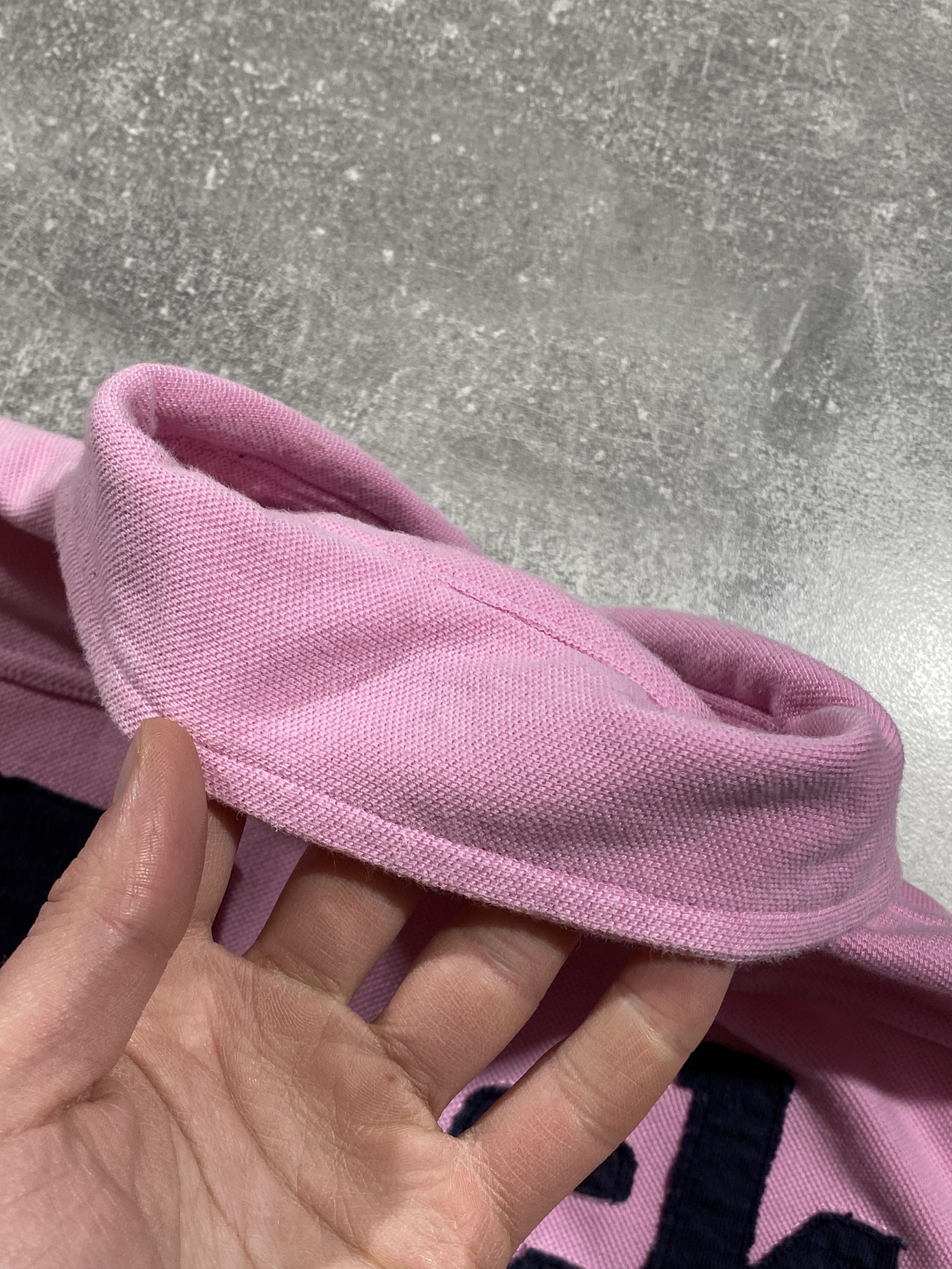 Japanese Brand Vintage Y2k Fuck Barbie 69 Big Logo Polo Pink Tee Japan