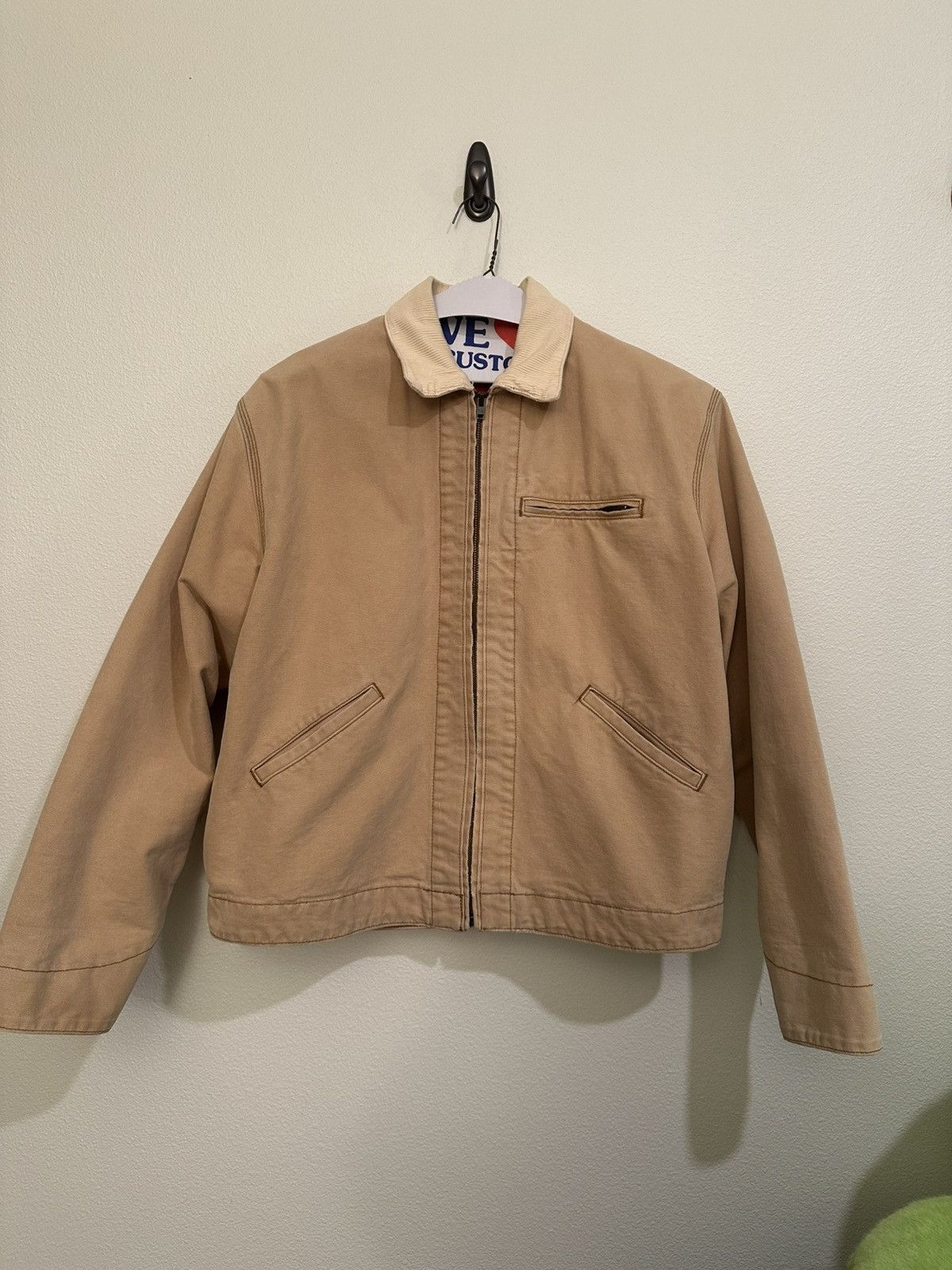 Bare Knuckles SAMPLE Bare Knuckles Canvas Work Jacket Washed Tan Red ...