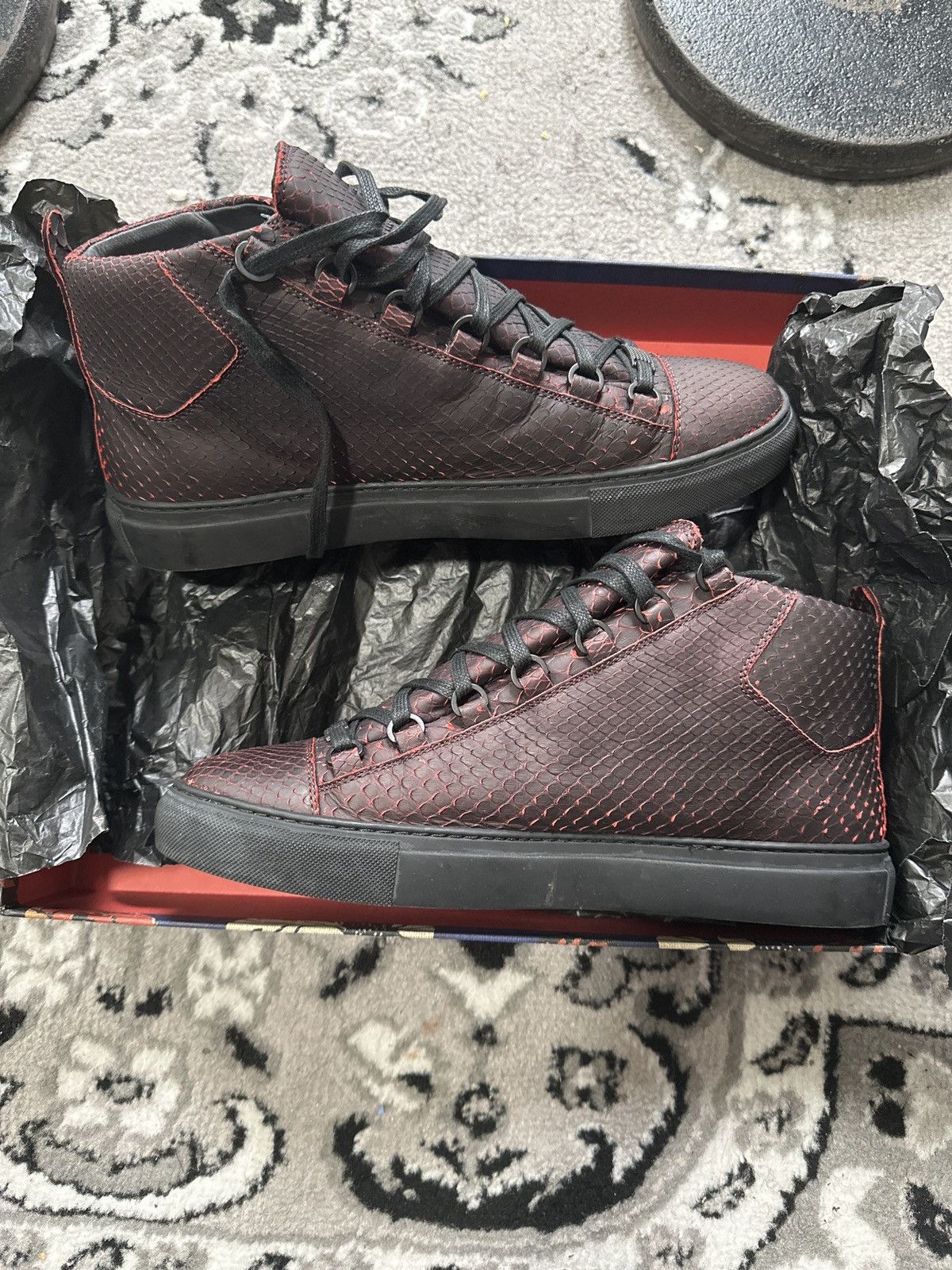 Balenciaga Balenciaga Arena Python Red | Grailed