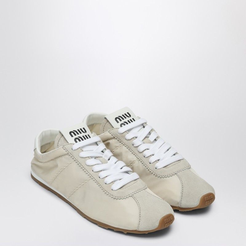 Miu Miu Miu Miu Plume Sneaker In Ivory Leather | Grailed