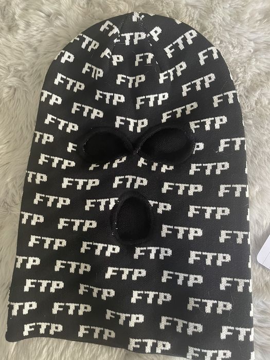 Streetwear FTP monogram black and white ski mask | Grailed