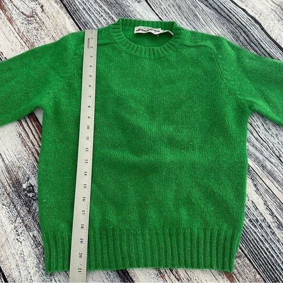 Vintage Shetland-Miss 100% Wool Kelly Green Sweater | Grailed