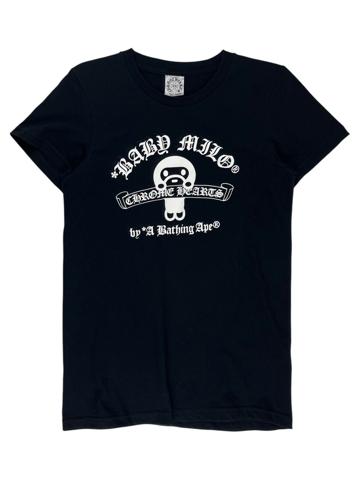 Bape × Chrome Hearts Chrome Hearts Bape Baby Milo Scroll Logo Baby ...