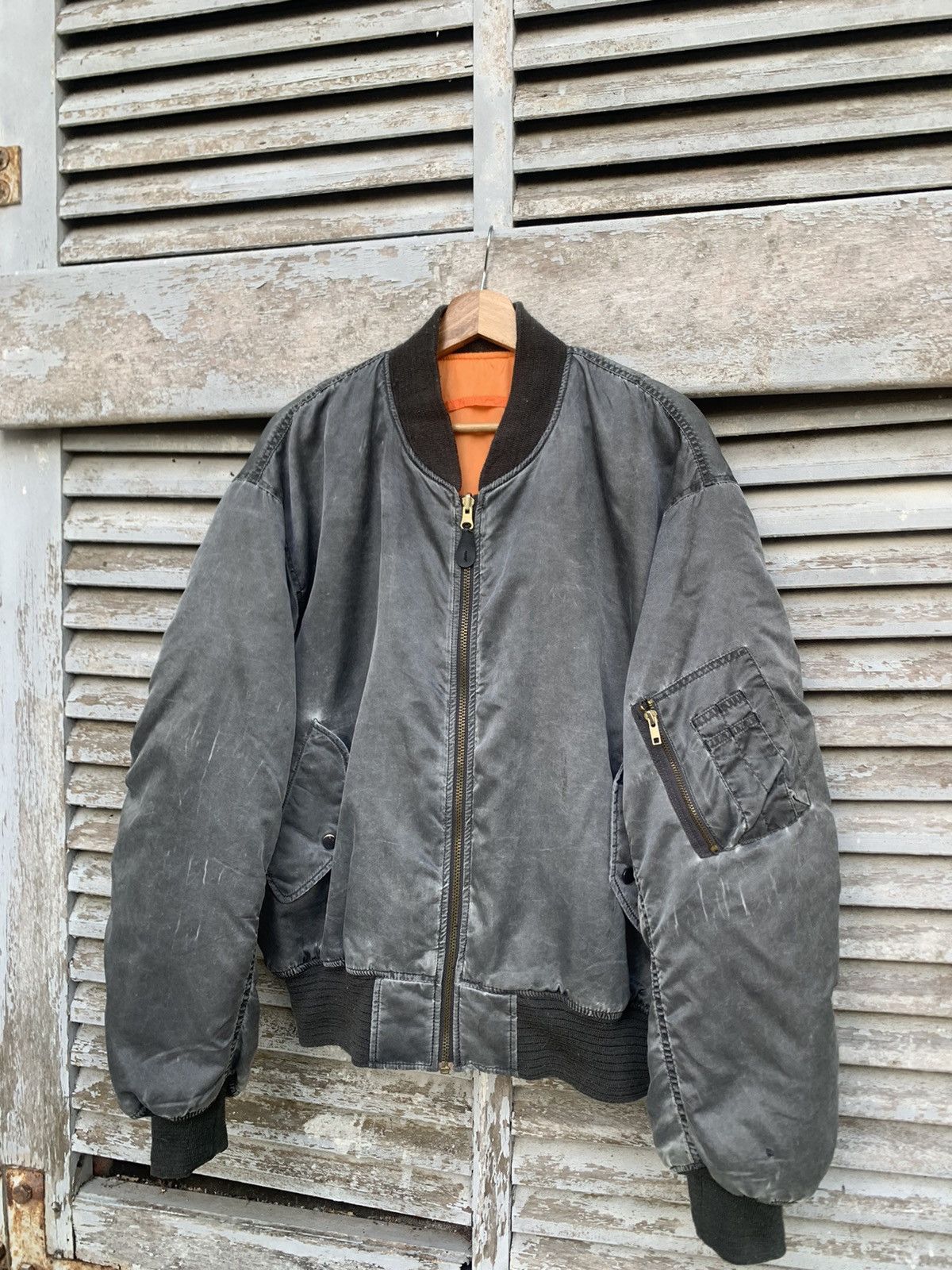 Vintage 🪖Vintage Faded MA-1 Man Intermediate Bomber Jacket | Grailed