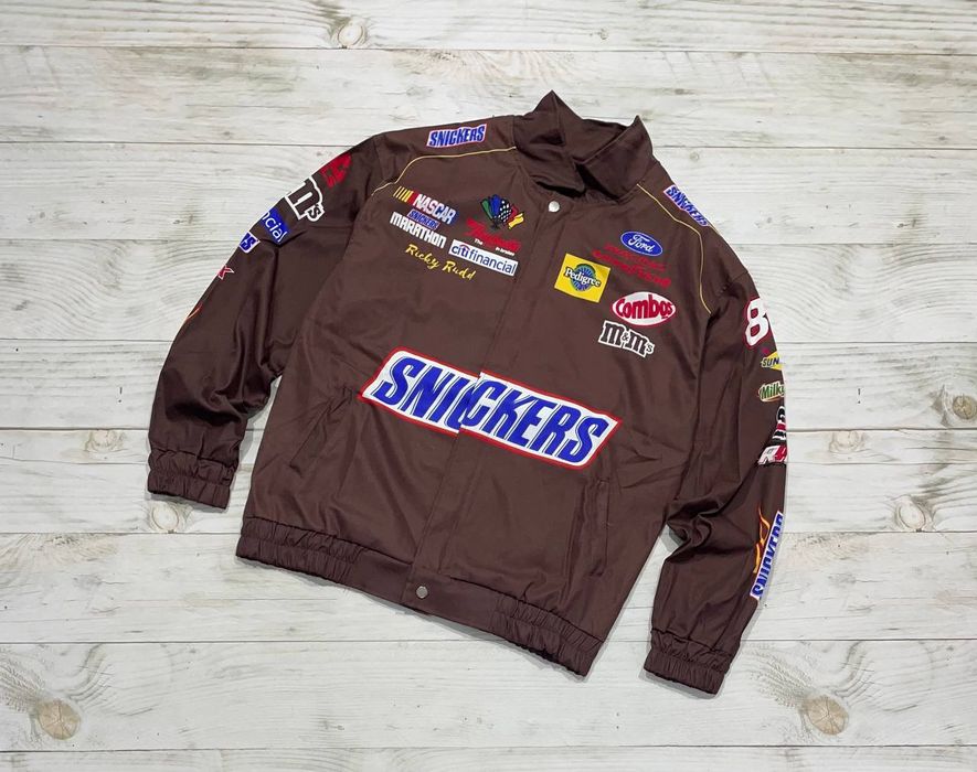 Ford Vintage Nascar Ford Racing Snickers Ricky Rudd Bomber Jacket | Grailed