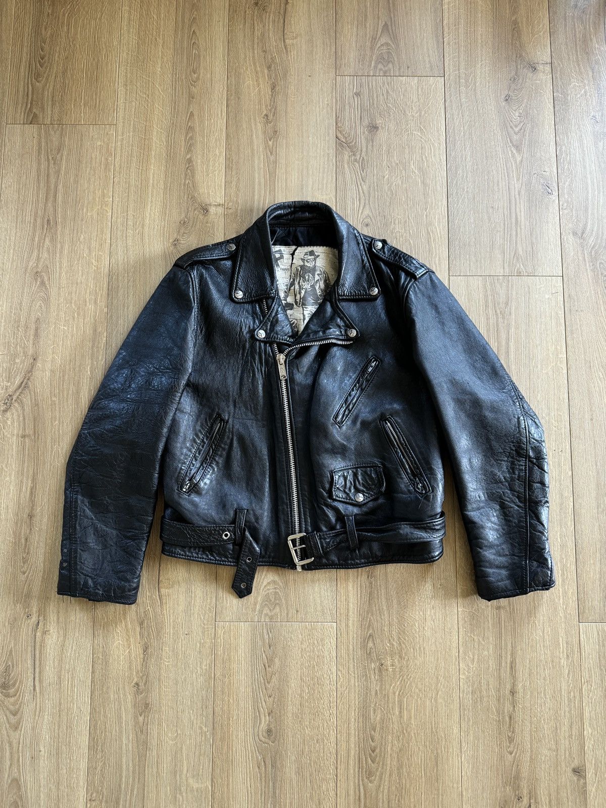 Vintage Vintage Sip Paris Leather Perfecto Jacket | Grailed