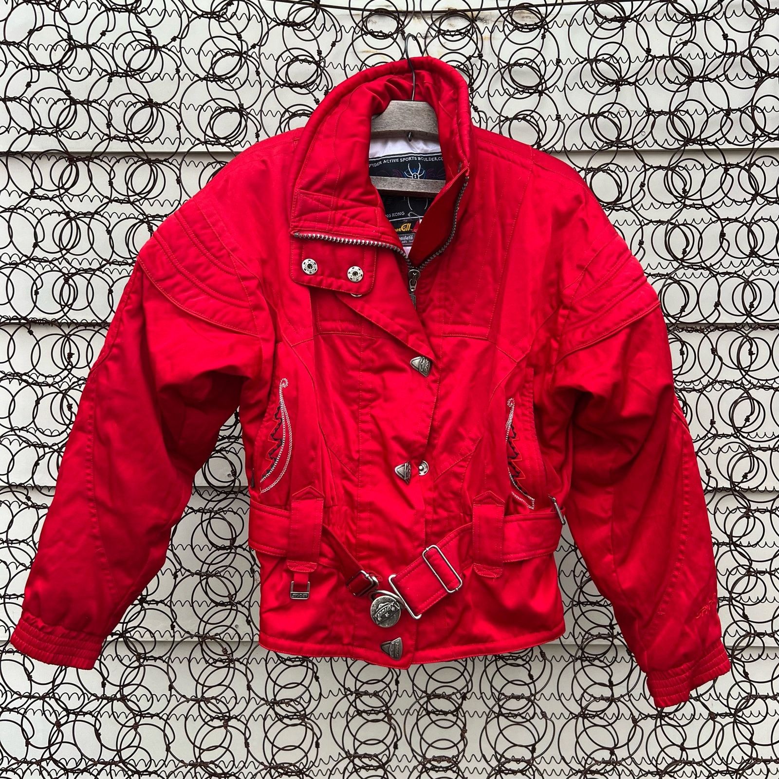 Spyder 80s Spyder Red Western Aztec Embroidered Outdoor Ski Coat | Grailed