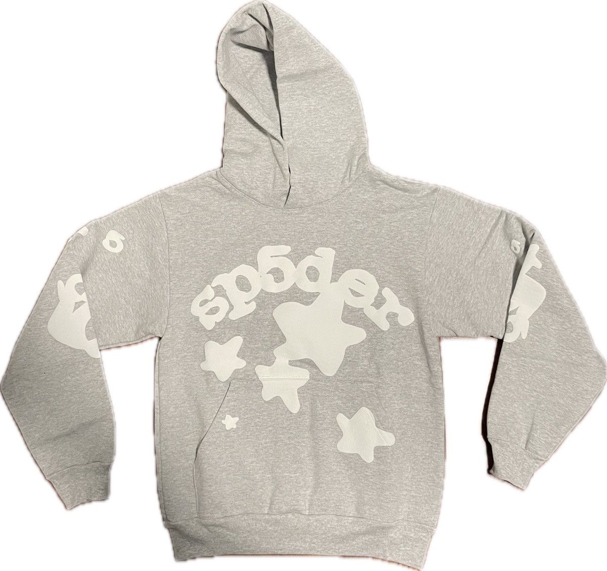 Spider × Young Thug Sp5der Worldwide Spider Beluga Grey Hoodie | Grailed