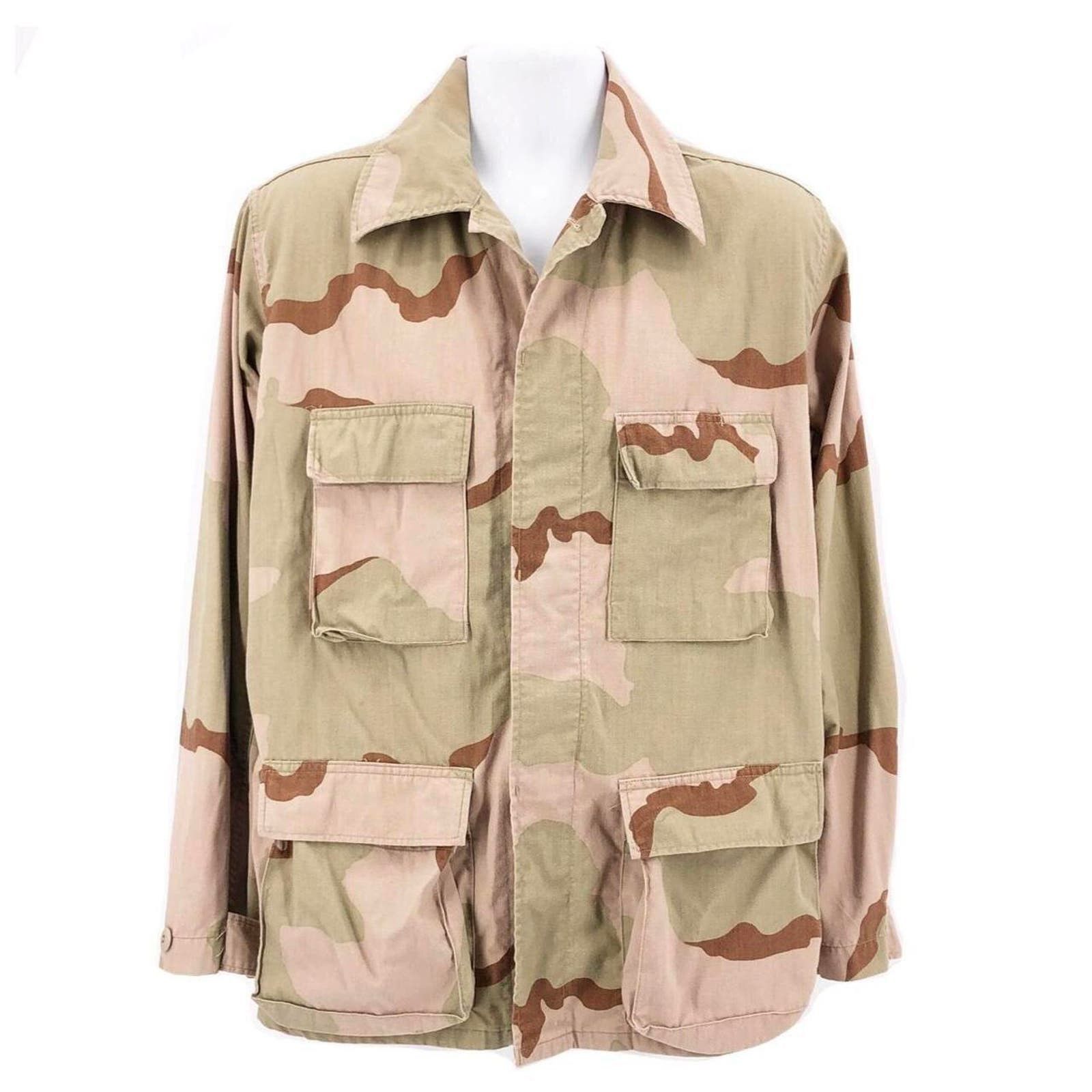 Military 90s military desert combat camouflage coat jacket | Grailed