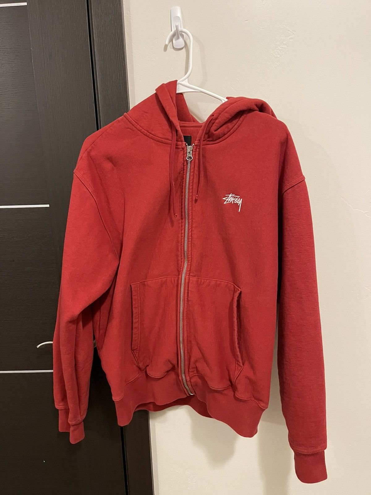 Stussy Stussy Red Full Zip Hoodie | Grailed